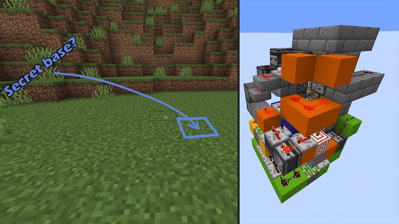 Redstone: Two-way Piston Trapdoor Tutorial - YouTube