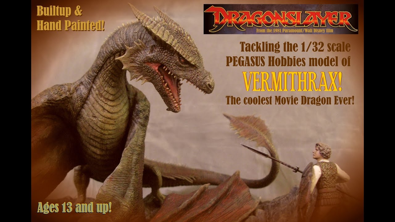 Pegasus Hobbies 1/32 scale model of VERMITHRAX the Dragon from the 1981 ...