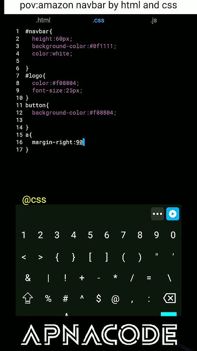 Amazon navbar by using html and css #apnacode #learncodeonline #html #css - YouTube