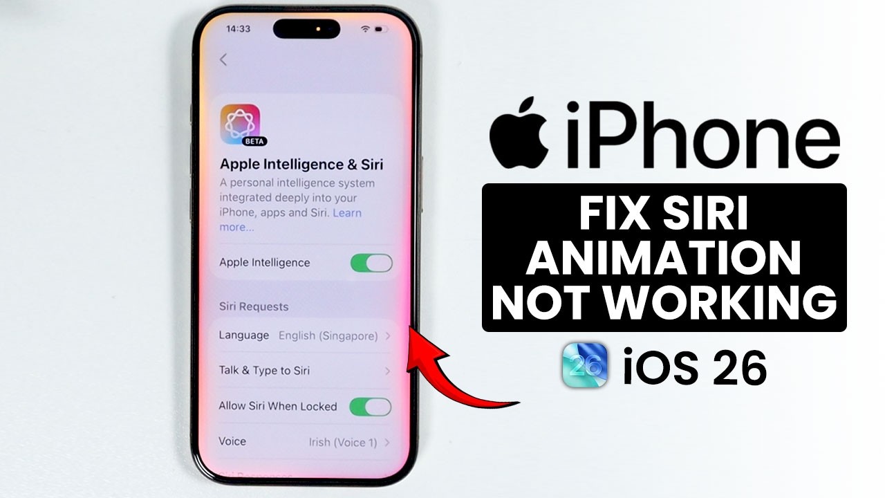 iOS 26 - How to FIX Siri Animation Not Working After Update on iPhone ...