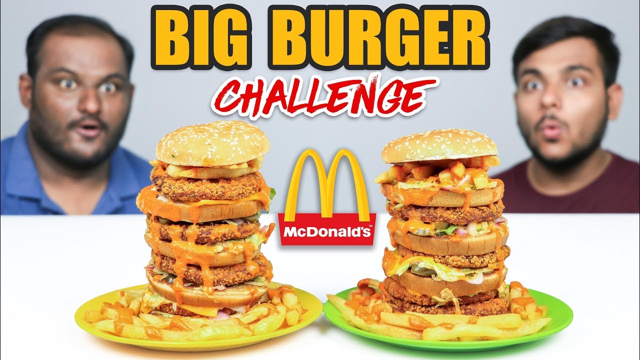 MCDONALD'S BIG BURGER EATING CHALLENGE | McDonald's Big Mac Eating ...