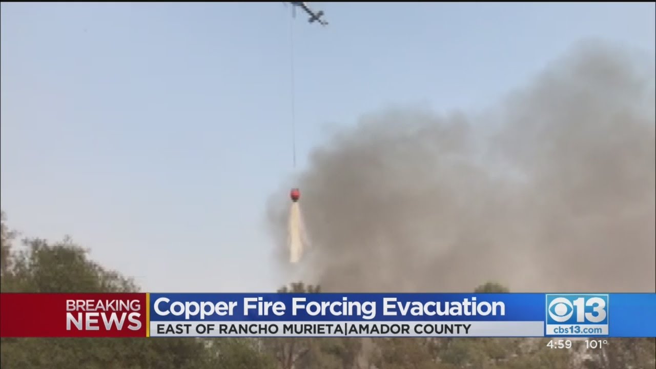 Copper Fire In Amador County 50% Contained; Evacuations Lifted - YouTube