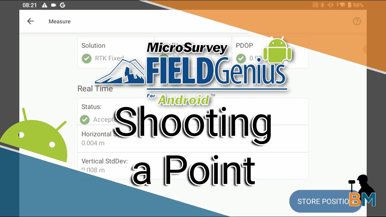 FieldGenius for Android: Storing a GNSS Position | Bench Mark - YouTube