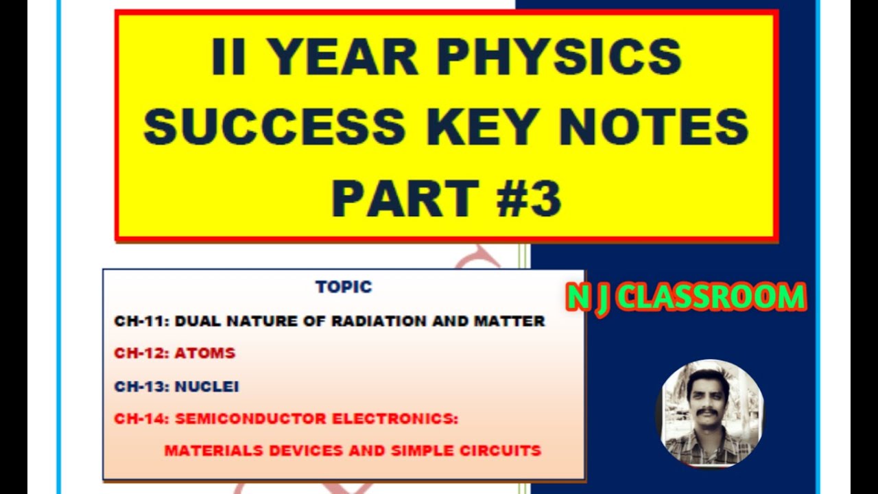 SECOND YEAR PHYSICS SUCCESS KEY NOTES - PART-3 II REVISION NOTES II # ...