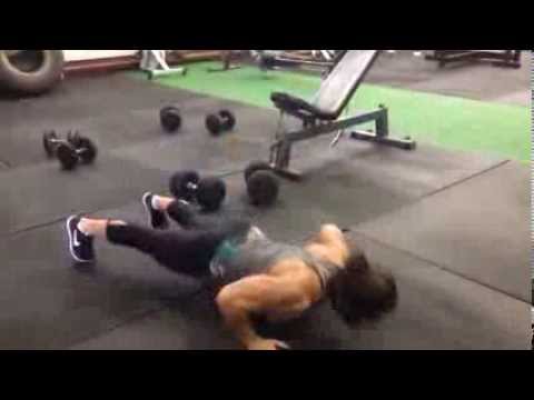 Gillian Ward Upper Body Training - Incline DB Press 60lbs superset with ...