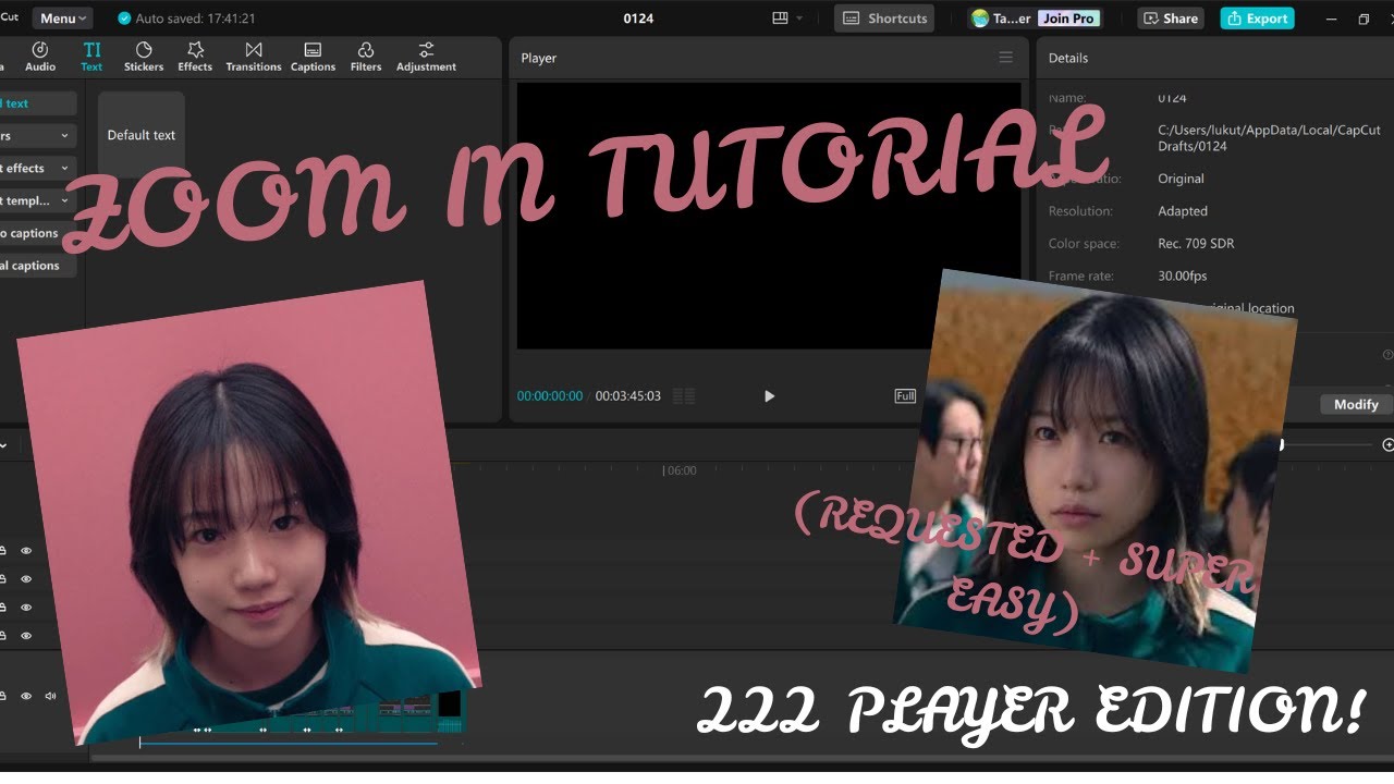 Tutorial how to make smooth zoom in (CapCut + Requested) / Song names - Poker Face, Espresso ...