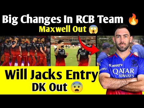 Big changes in rcb team | Rcb team fully changed for match against RR ...