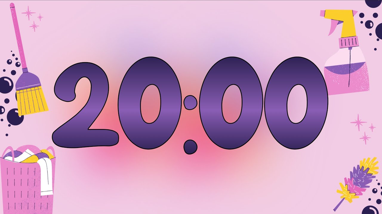 20 Minute Fun Tidy Up Classroom Timer (No Music, Happy Piano Alarm at ...