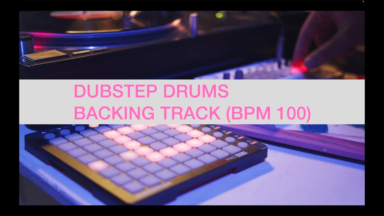 DUBSTEP DRUMS BACKING TRACK (BPM 100) - YouTube