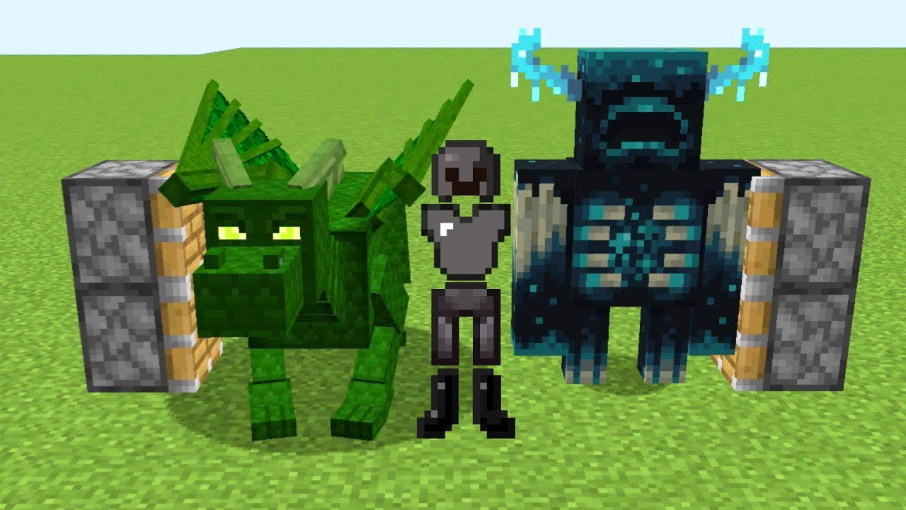 Forest dragon + all netherite armor + warden=??? - YouTube