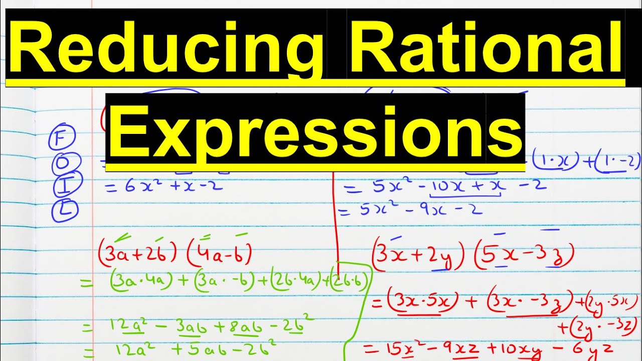 REDUCING RATIONAL EXPRESSIONS | BEGINNING ALGEBRA - YouTube