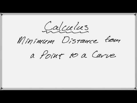 Minimum Distance from a Point to a Curve (Calculus) - YouTube