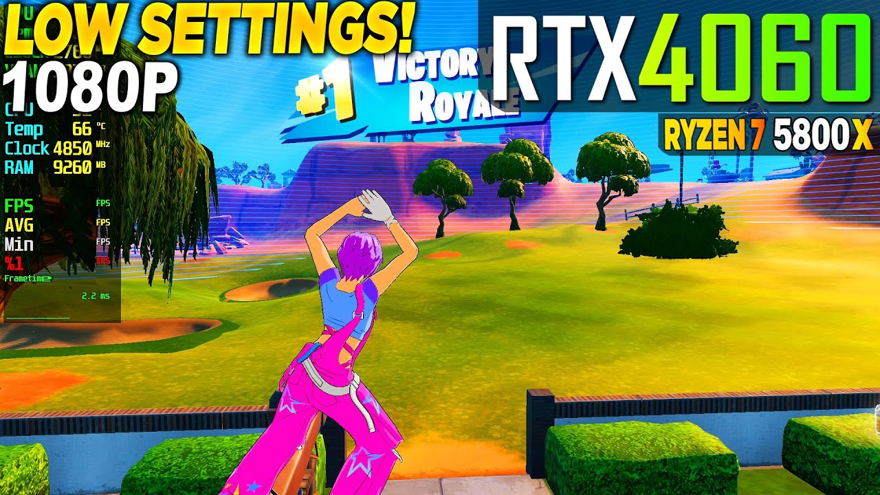 Fortnite Reload RTX 4060 + Ryzen 7 5800x - 1080p Low, Performance Mode ...