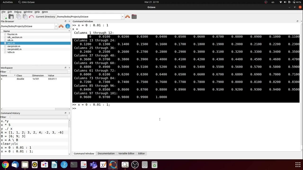 Octave tutorial 3 | matrices(2) - YouTube