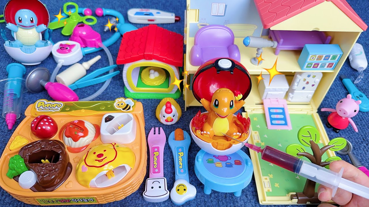 【🌟Toy ASMR🌟】 🏡8💉Pokémon Potty training Toy&Doctor Playset | Peppa Pig ...