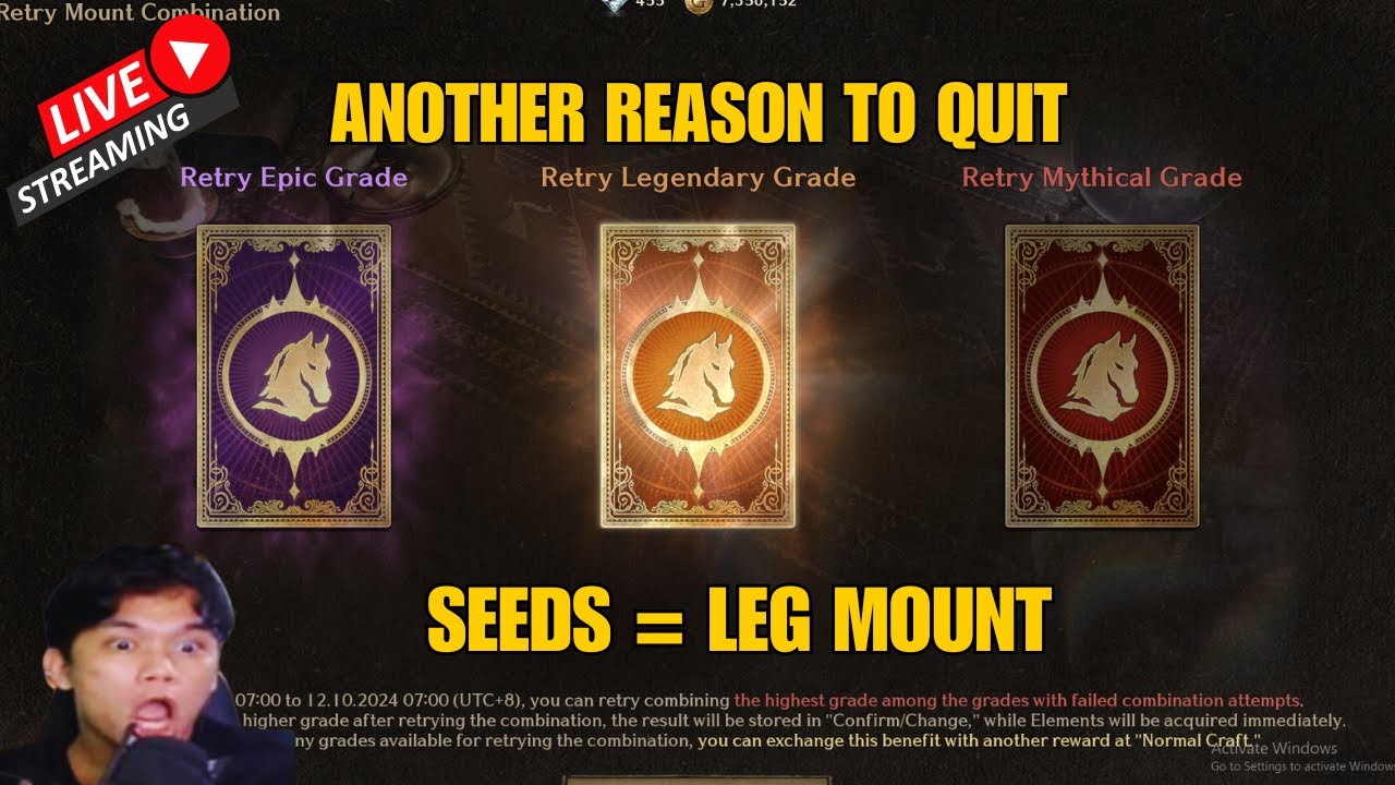 Clemen's Coupon for Legend Mount? Night Crows LIVE #nightcrows # ...