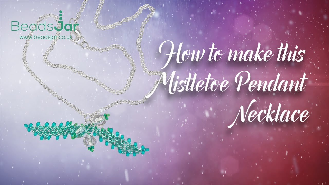How to make this Mistletoe Pendant Necklace | Seed Beads - YouTube