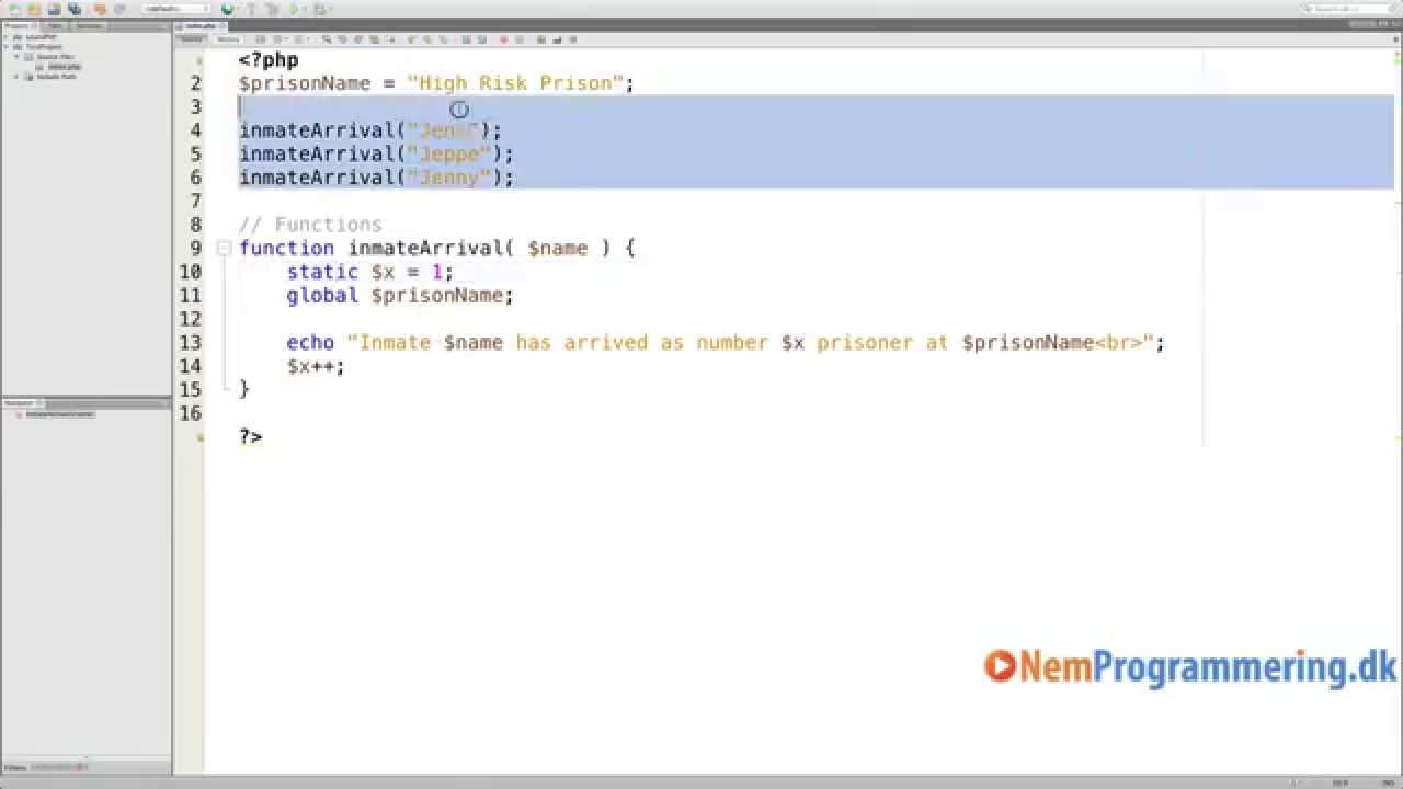 Php Guide Tutorial 15 Php Scope Med Globale Lokale Variabler Og 4244