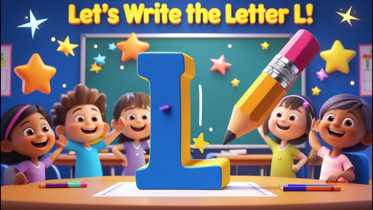 Let’s Write the Letter L | Fun ABC Song for Kids | Learn the Alphabet ...