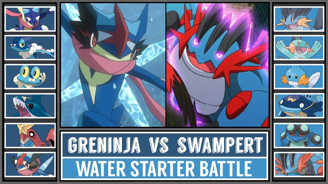 ASH GRENINJA vs MEGA SWAMPERT | Water Starter Pokémon Battle - YouTube