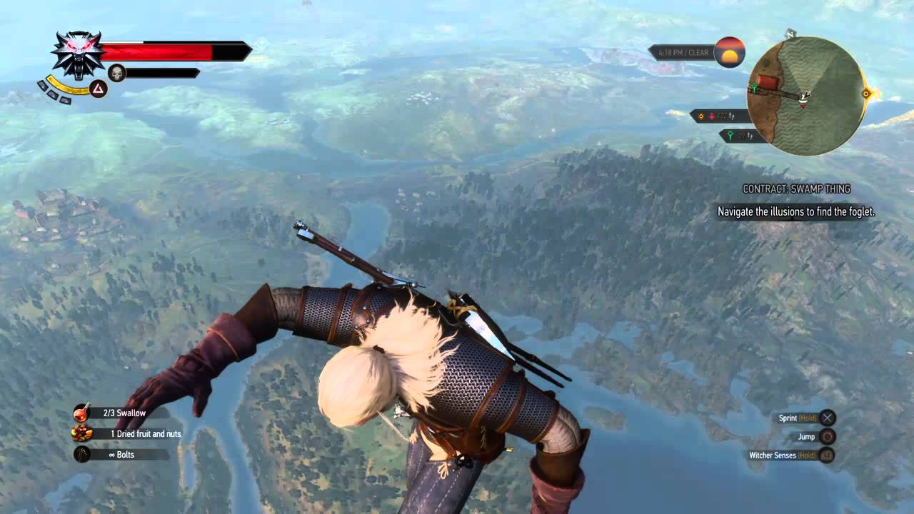 The Witcher 3: Flying high glitch - YouTube