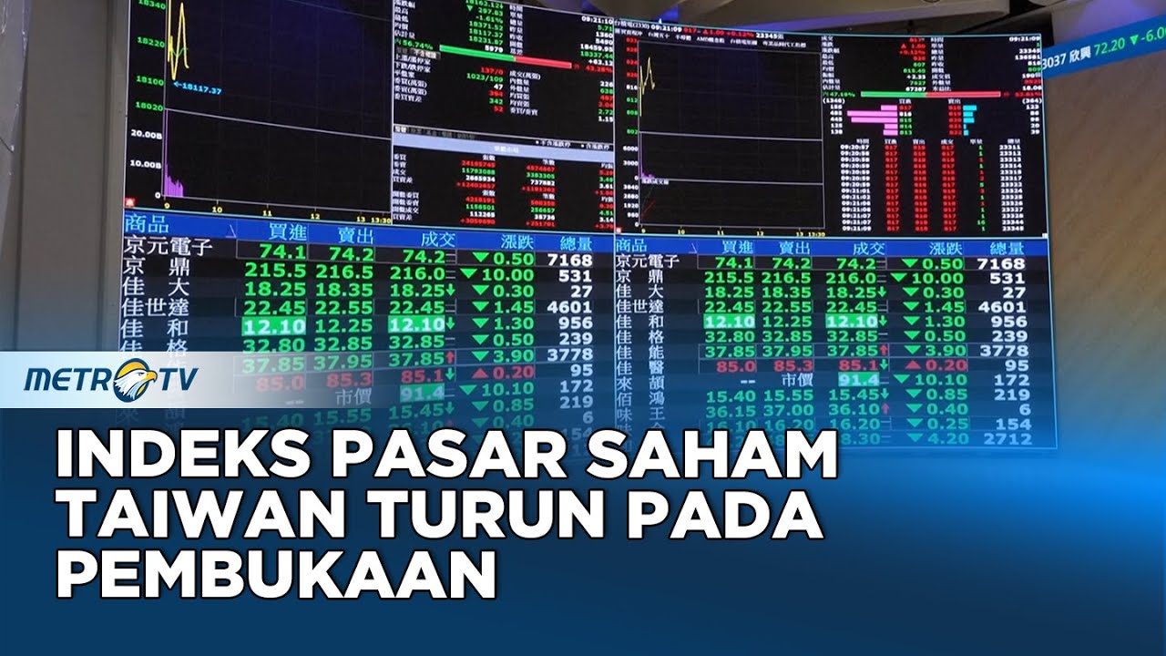 Indeks Pasar Saham Taiwan Turun 451 Poin Pada Pembukaan - YouTube
