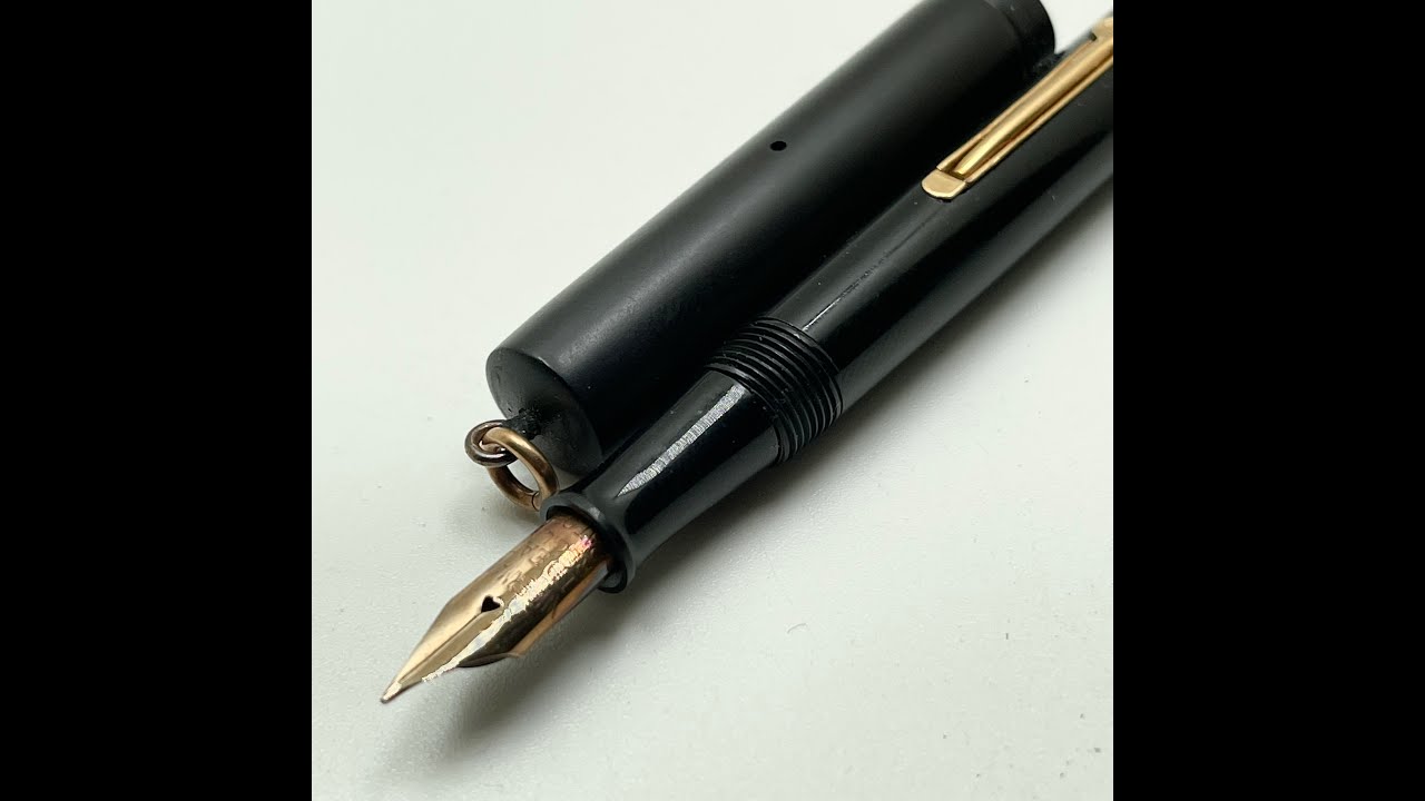 Waterman 52 1/2v 14k Flex Fountain Pen BHR Plain - YouTube