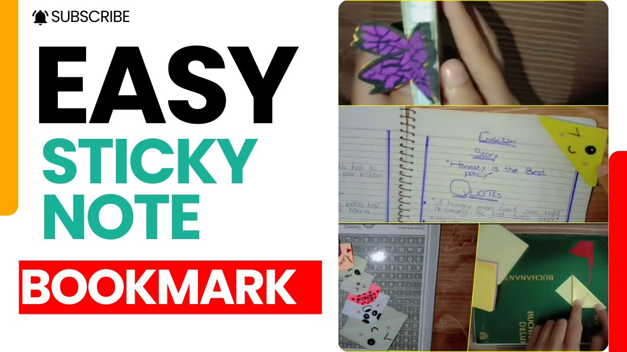 Easy Sticky Note Origami | Create Cute Bookmark in Minutes! - YouTube