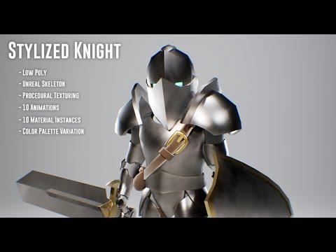 Stylized Low Poly Knight - Animations & Materials - YouTube