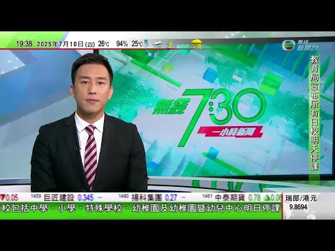 無綫TVB 730一小時新聞｜據報黃仁勳下周訪華 輝達將專為中國設計晶片應對美國對華管制｜日本鹿兒島外海三周內地震逾1700次 兩個外島距離三天內拉遠10厘米｜胡塞武裝再擊沉紅海航行貨輪至少4 ...