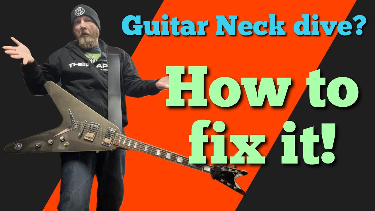How To Fix Guitar Neck Dive - YouTube