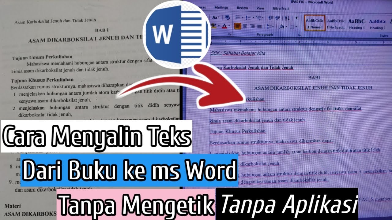 Cara Menyalin Teks Dari Buku / Foto ke Ms Word - YouTube