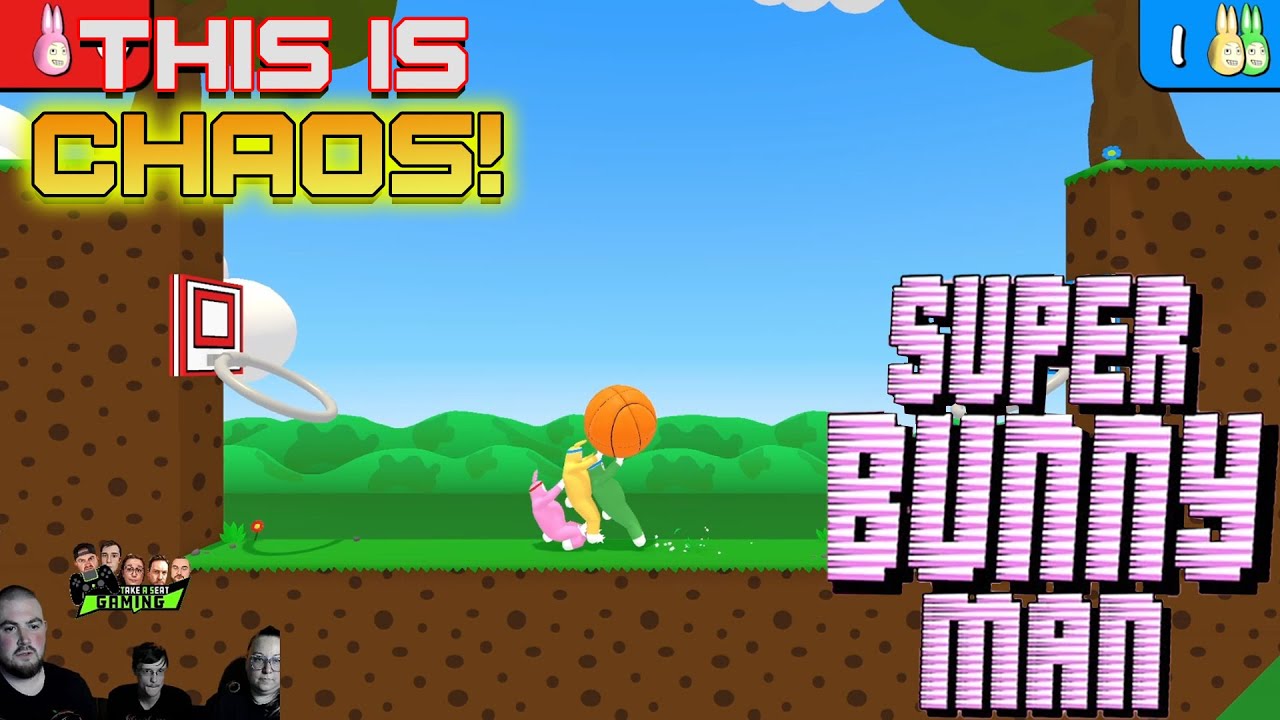 This is chaos! Super Bunny Man - We Play Basketball with Face Cams ...