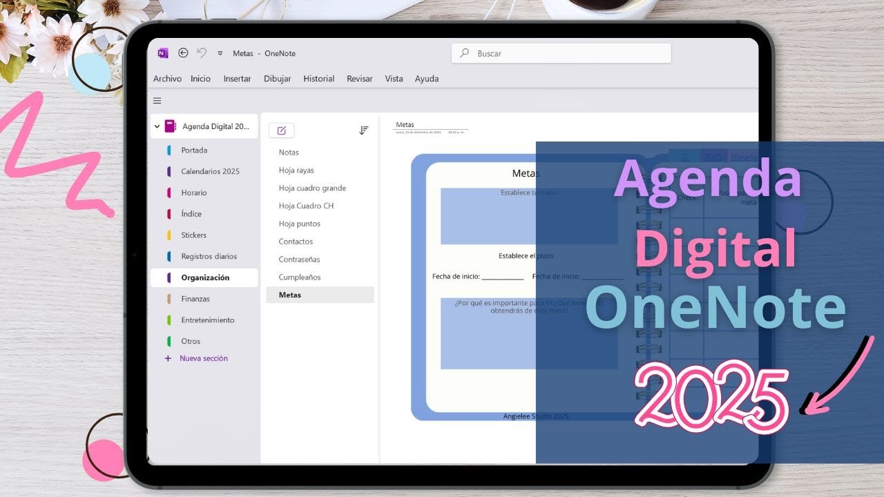 Agenda OneNote 2025 | Angielee Studio - YouTube