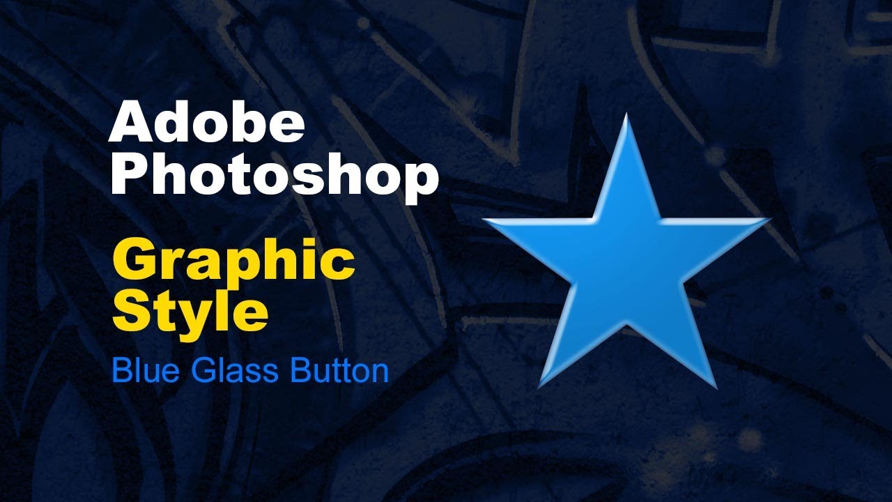 Graphic Style - Blue Glass Button in Photoshop - YouTube