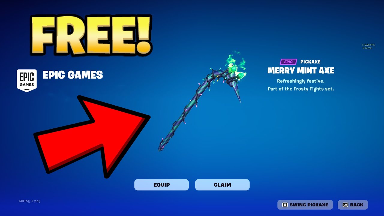 HOW TO GET THE MINTY PICKAXE FOR FREE IN FORTNITE CHAPTER 5! - YouTube