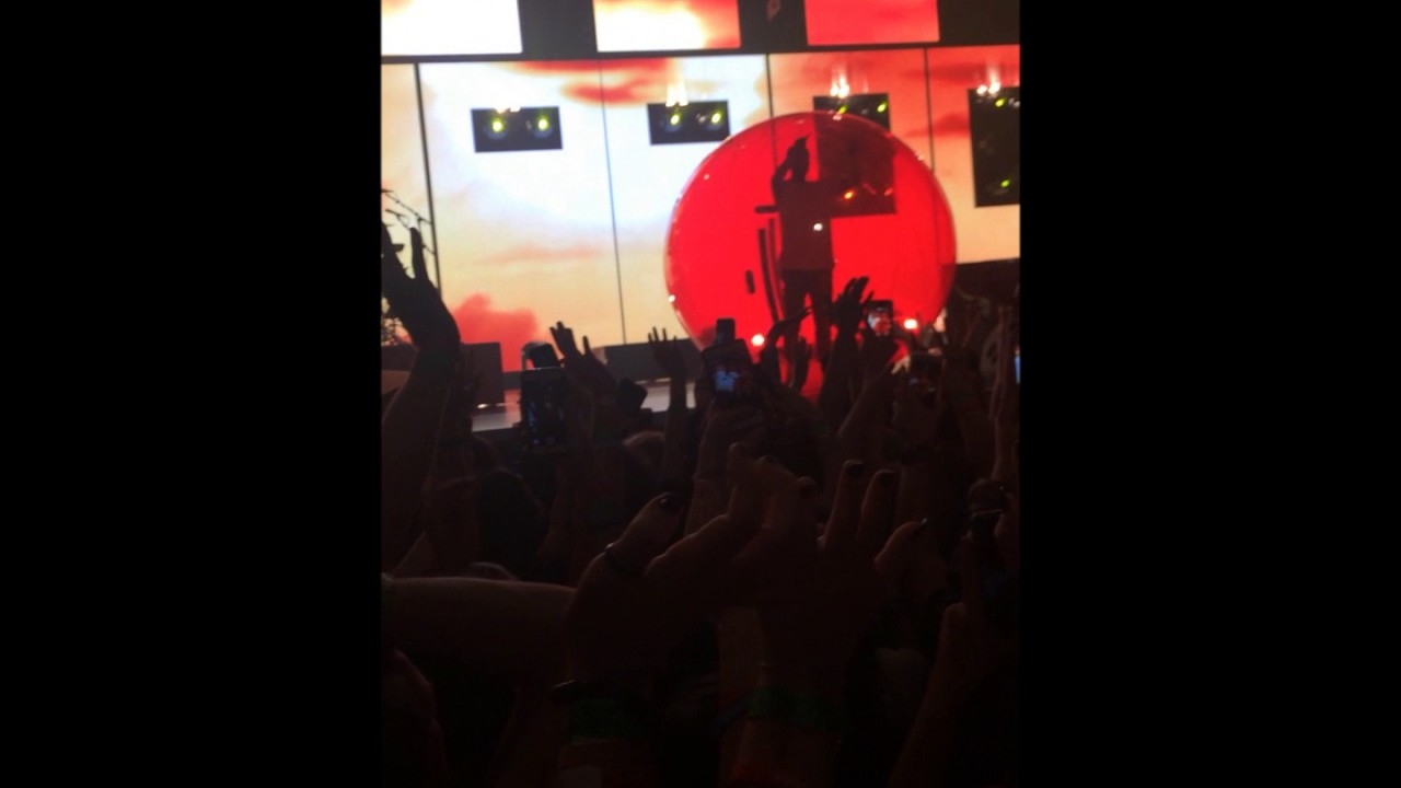 Guns for Hands + Tyler Joseph crowd surfing in a ball - YouTube
