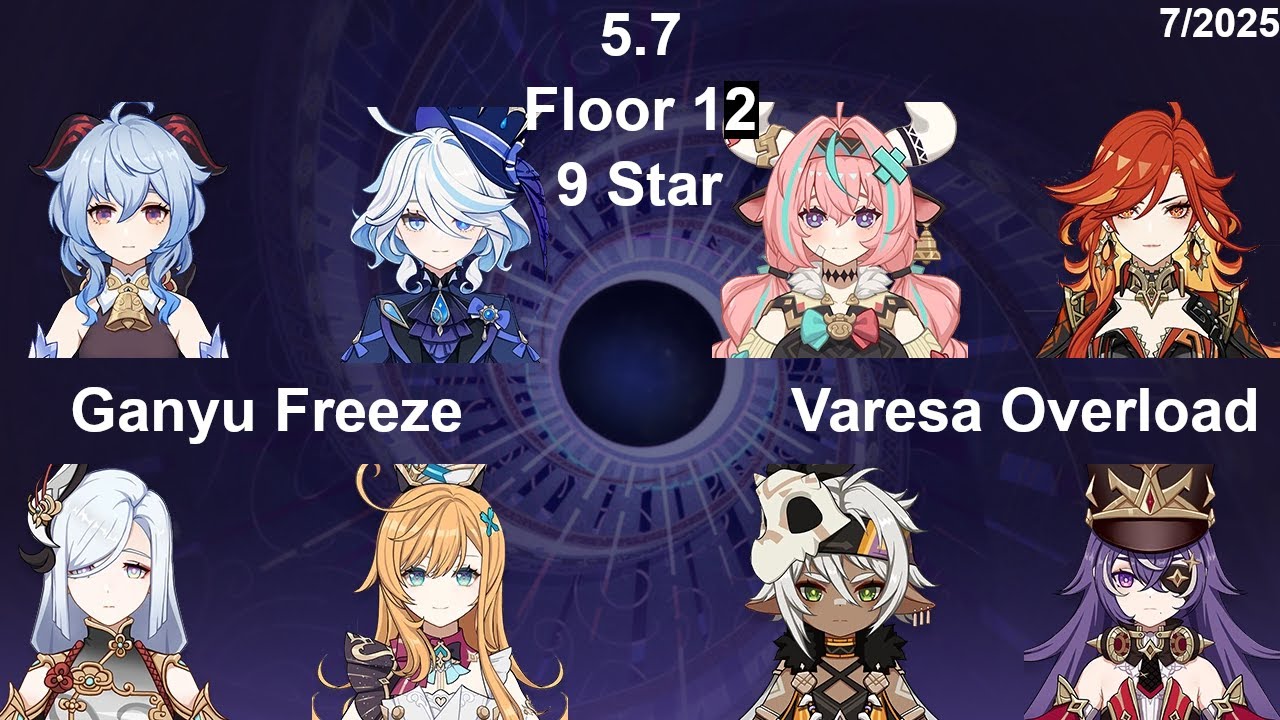 Genshin Impact 5.7 Abyss: Ganyu Freeze and Varesa Overload - YouTube