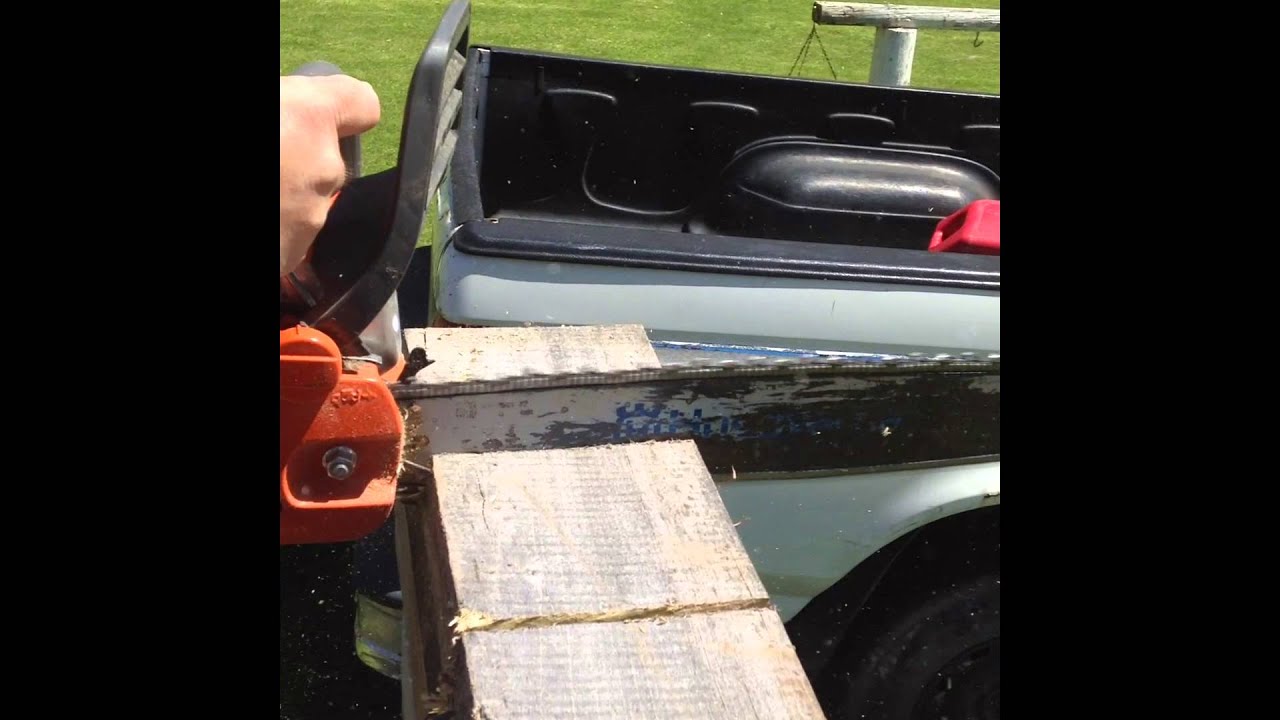 How to Notch A Log For A Log Cabin - YouTube