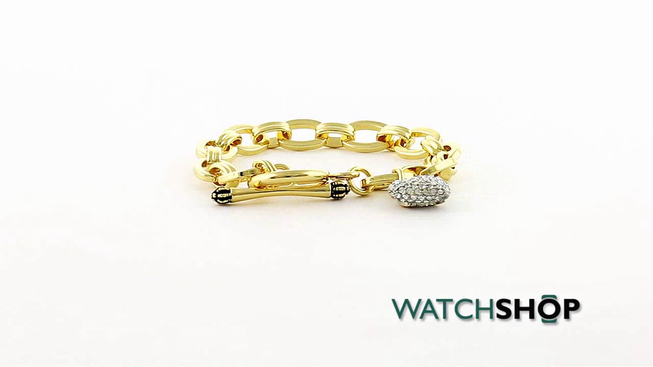 Juicy Couture Jewellery Ladies' Gold Plated Pave Starter Bracelet ...