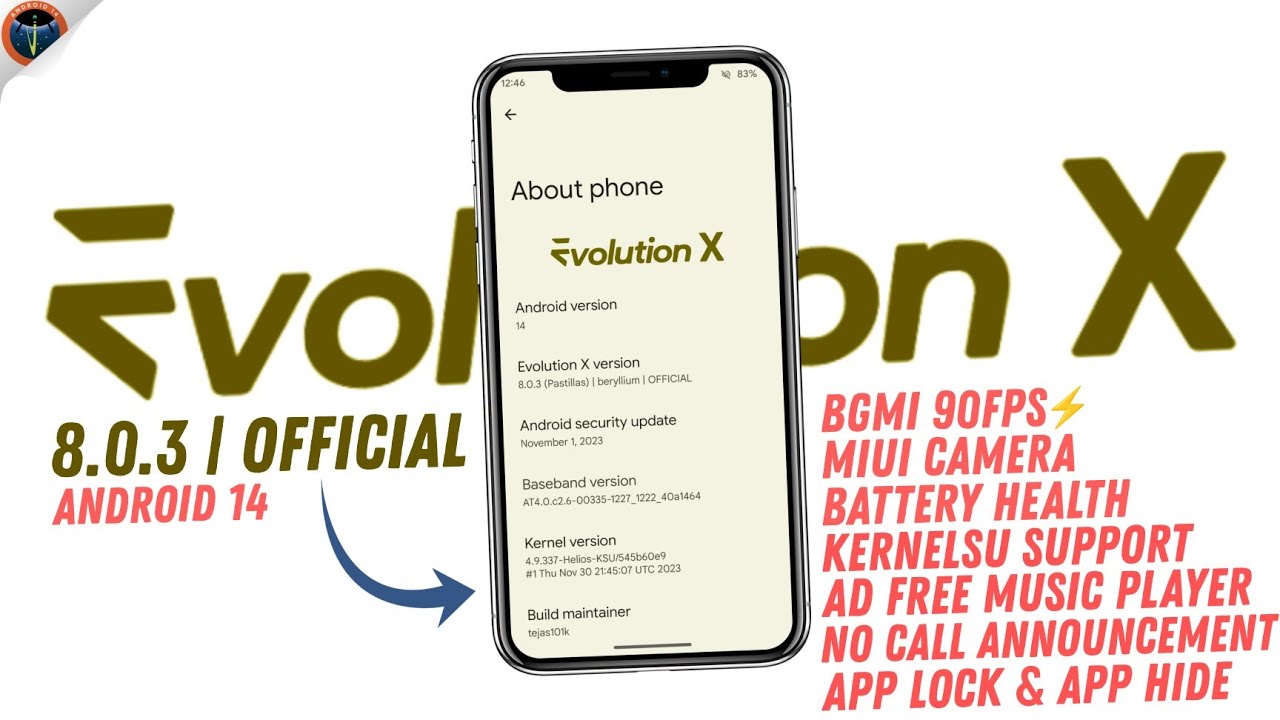EvolutionX 8.0.3 - Best Gaming Custom ROM with KernelSU Support🔥 - YouTube