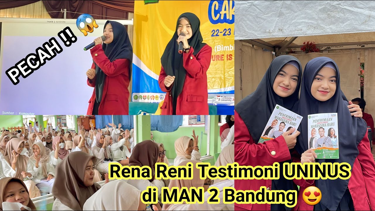 Pecah !! 😱 Keseruan Rena Reni di MAN 2 Bandung 😍 Sosialisasi PMB Uninus ...