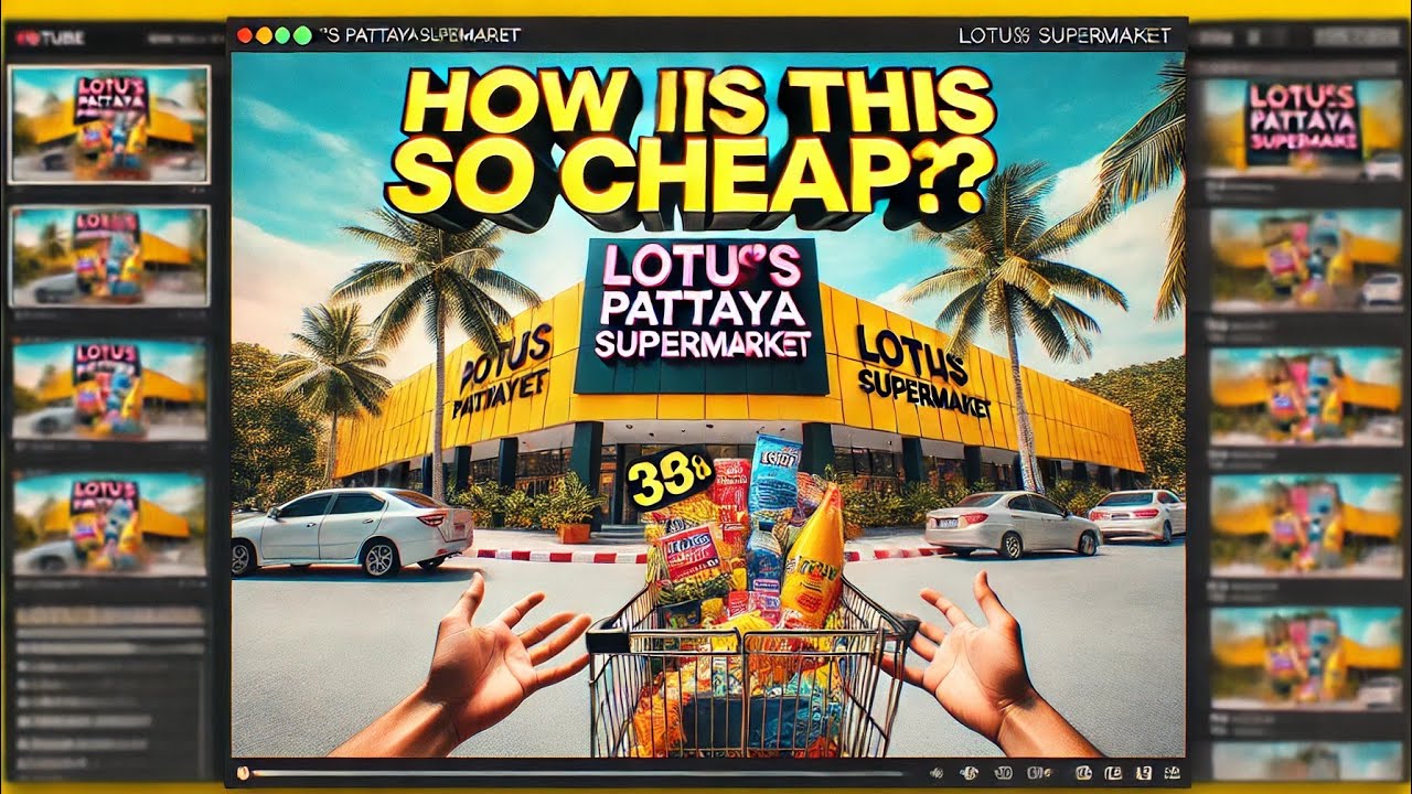 Pattaya supermarket Lotus's actually price - YouTube
