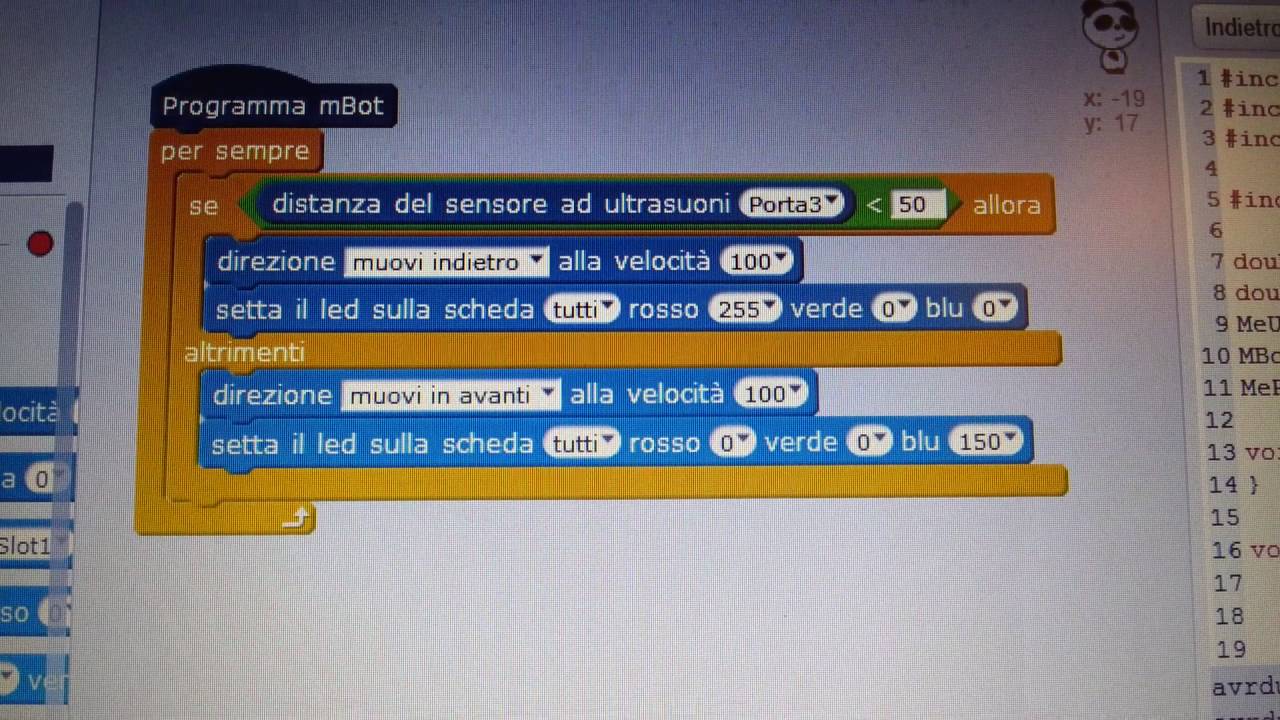 mBot e il sensore ad ultrasuoni - YouTube