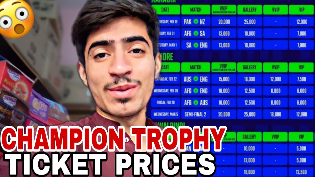 Icc Announced Champion Trophy Ticket Price 😍 - YouTube