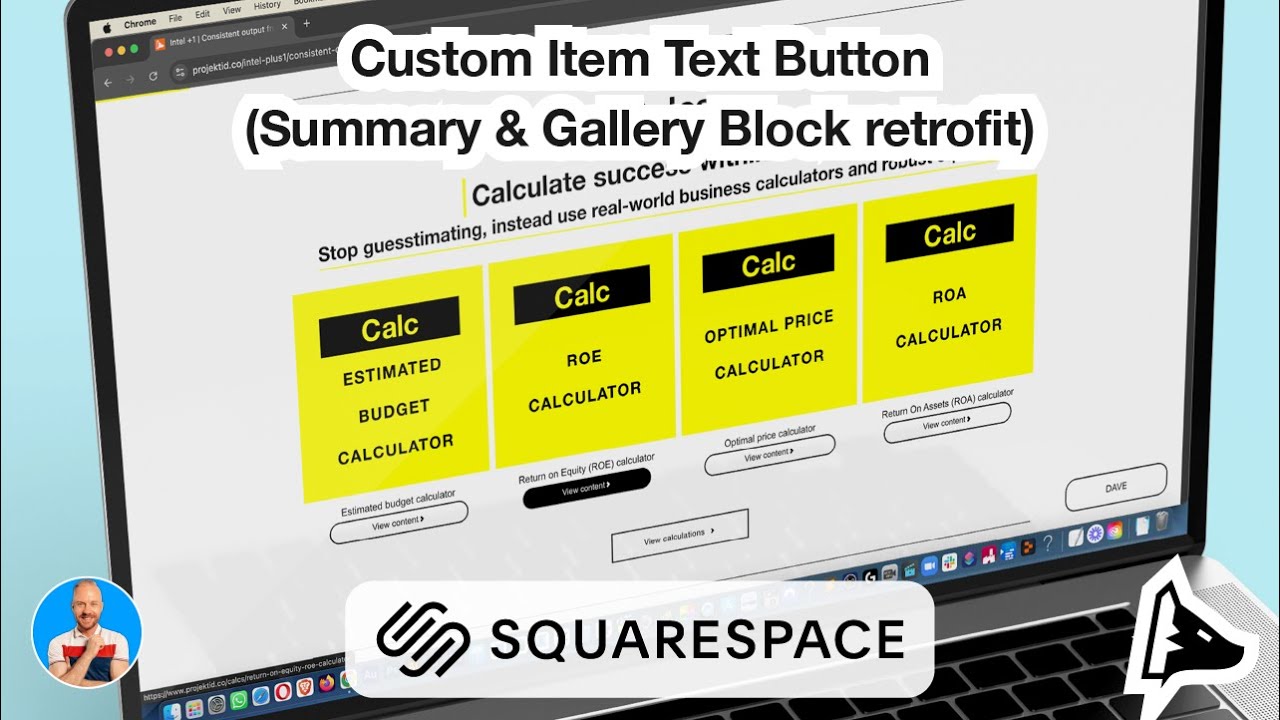 Custom Item Text Button - Live demonstration - Squarespace plugin (cx+ ...