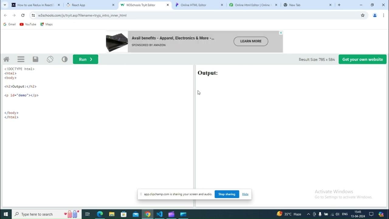 How to use javascript inside html #coding #learning #developer # ...