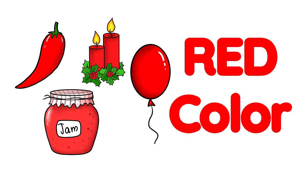 Learn RED color things | Things that are red - YouTube