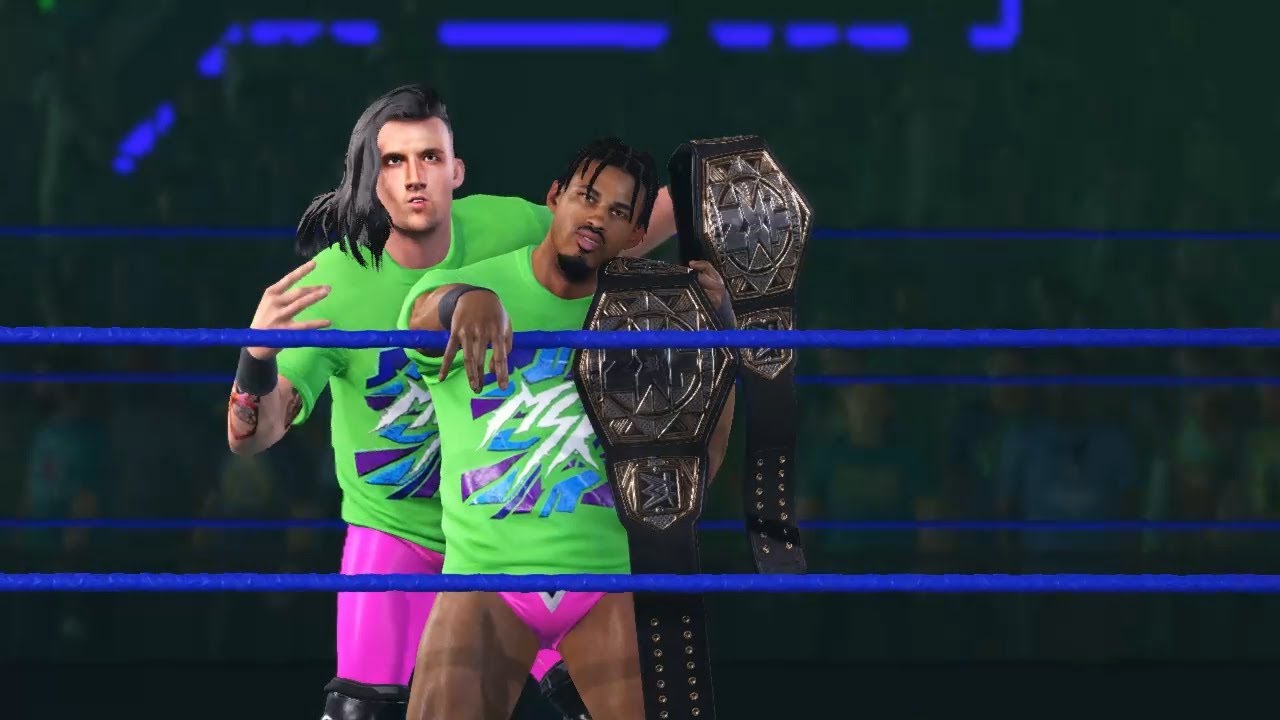 WWE 2K22 MSK team entrance and title entrance. - YouTube
