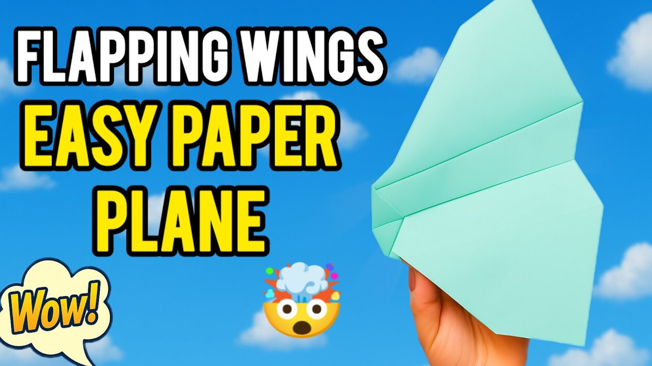 How to Make a Paper Plane That FLAPS Its Wings | Easy Origami Plane ...